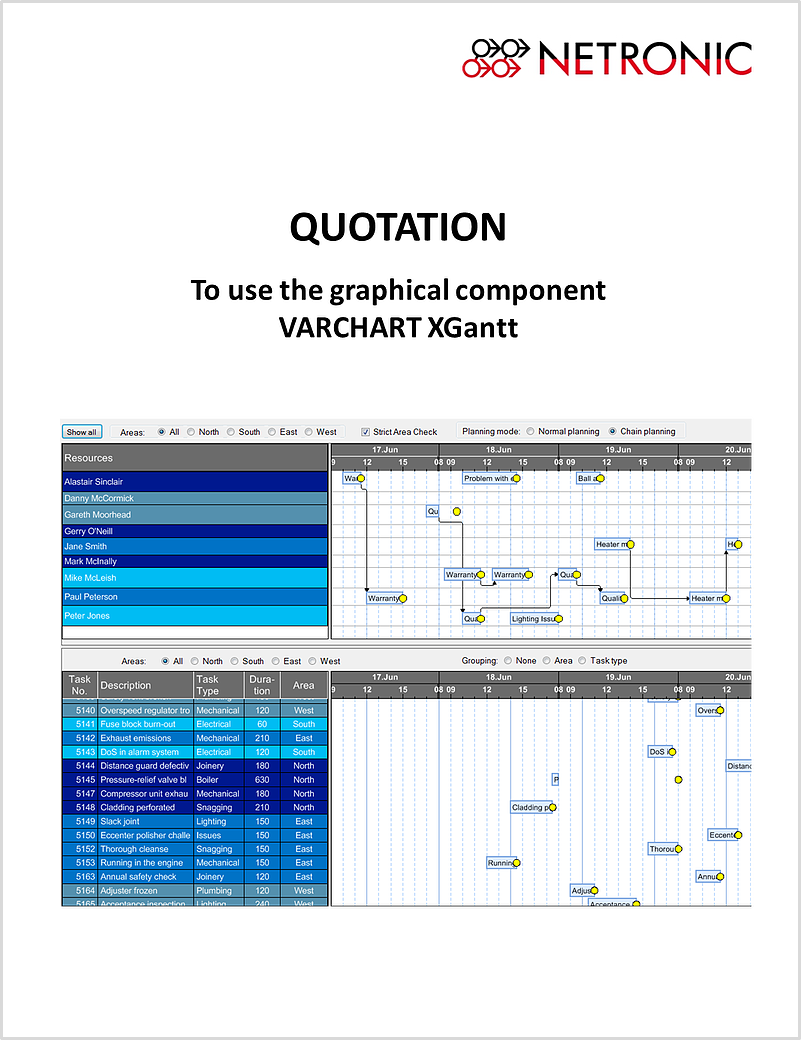 Quotation VARCHART XGantt Gantt Chart Control for .NET, ASP.NET and ActiveX Quotation VARCHART XGantt Gantt Chart Control for .NET, ASP.NET and ActiveX