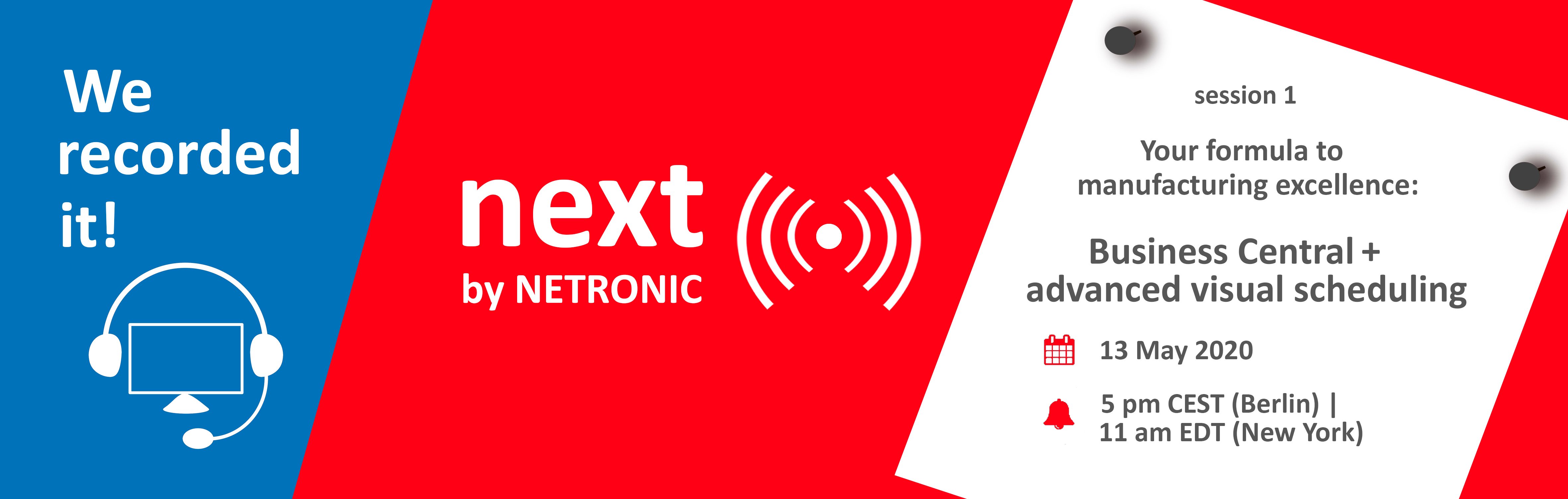 next by NETRONIC - recorded live event from May 13, 2020